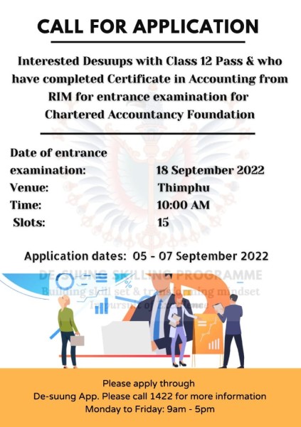 CALL FOR APPLICATION