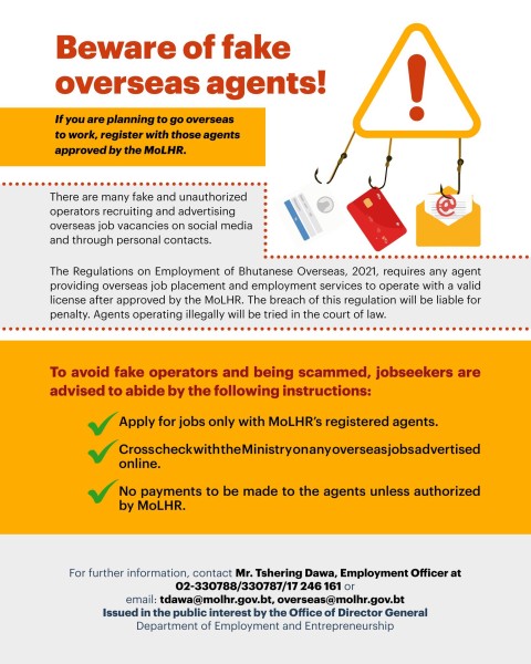 BE AWARE OF FAKE OVERSEAS AGENTS!